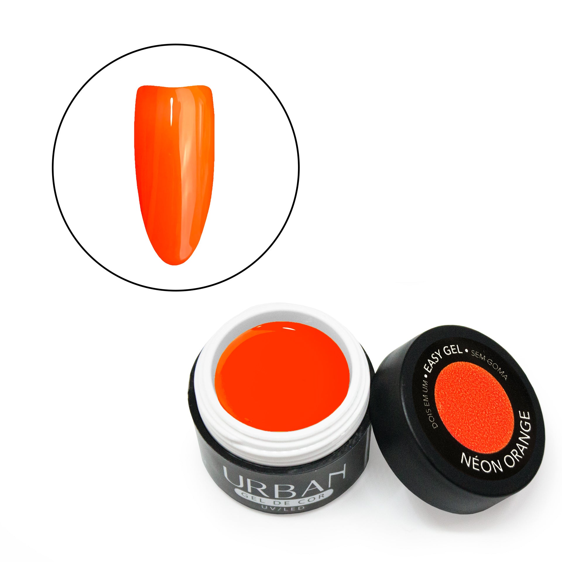 Gel de Cor Sem Goma Para Unhas - Easy Néon Orange 5ml – Urban Design Care