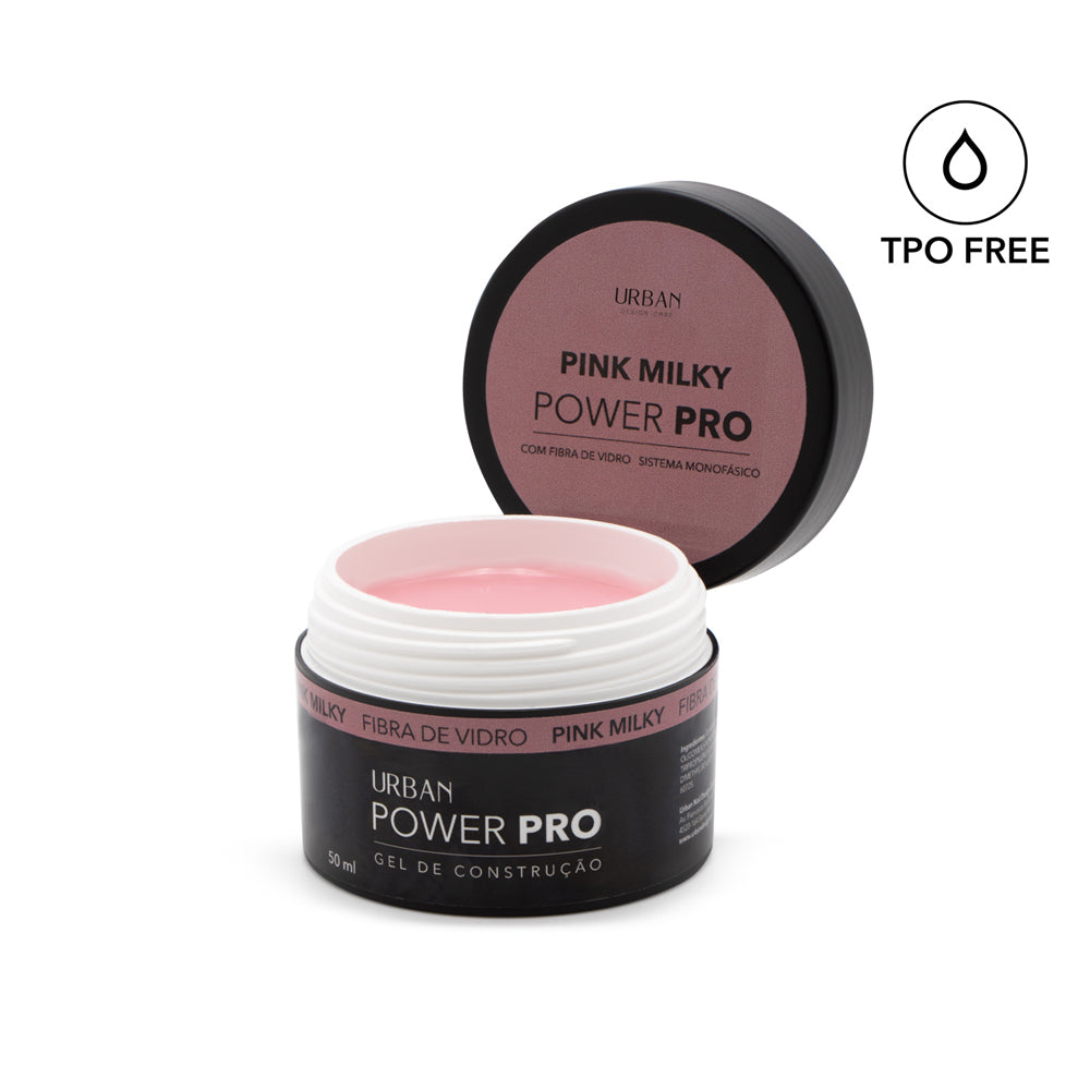 Gel de construção - Power Pro Pink Milky 50ml – Urban Design Care